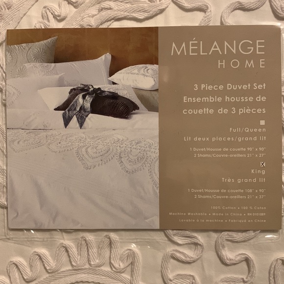 Melange | Bedding | King Duvet Set New In Original Packaging Never ...